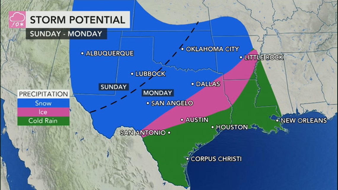 Get ready for snow and ice in Texas, Bernie Rayno says | 12newsnow.com
