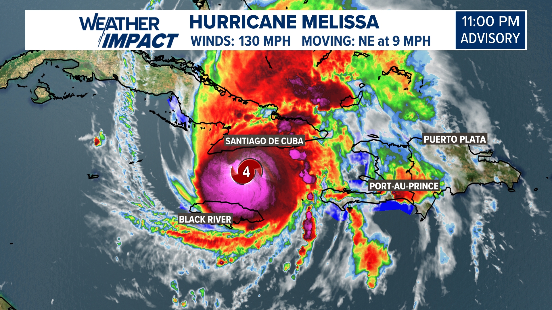 Where is Hurricane Melissa? Track the storm | 12newsnow.com