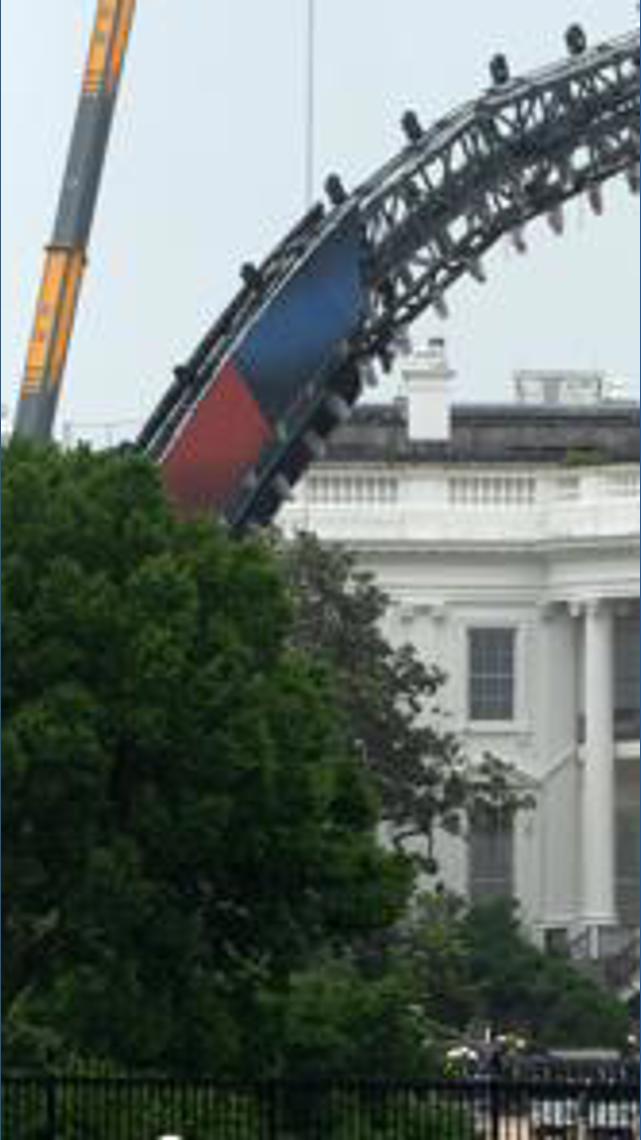 Construction crews begin transforming White House South Lawn into UFC ...