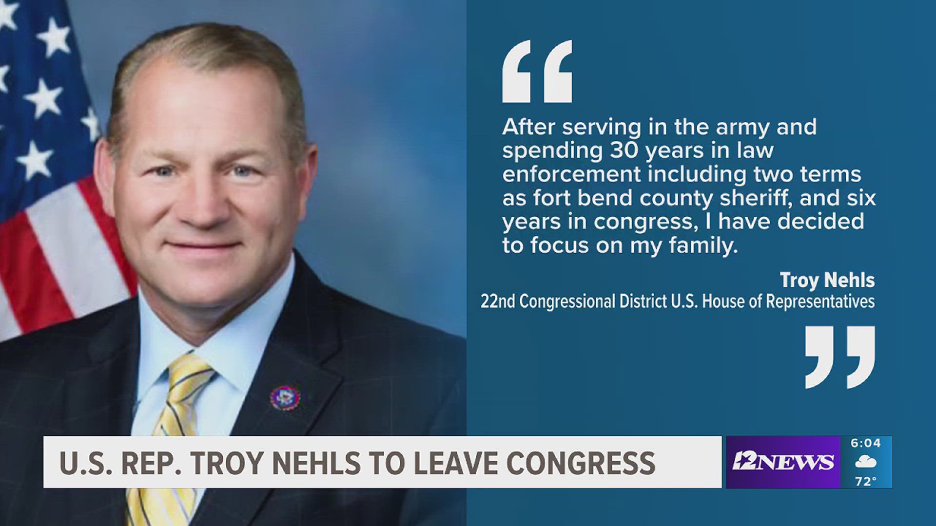 Republican U.S. Rep. Troy Nehls of Texas says he will retire in 2026 ...