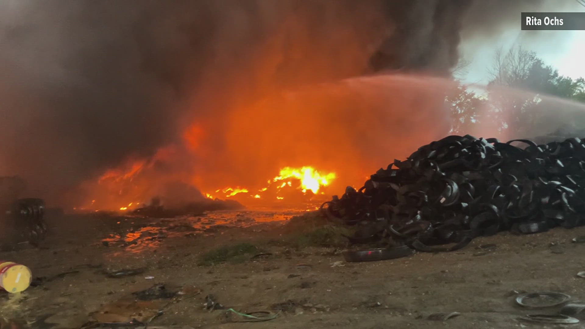 Tyler County tire fire 100% contained, cleanup ongoing | 12newsnow.com