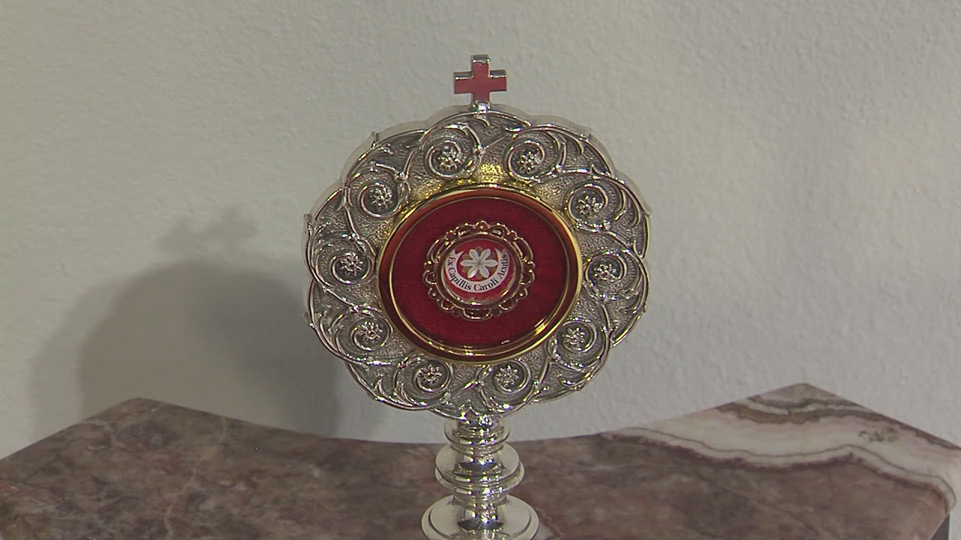 St. Carlo Acutis relic displayed at Beaumont basilica | 12newsnow.com
