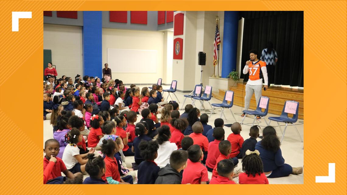 Denver Broncos' P.J. Locke III returns to Dishman Elementary ...