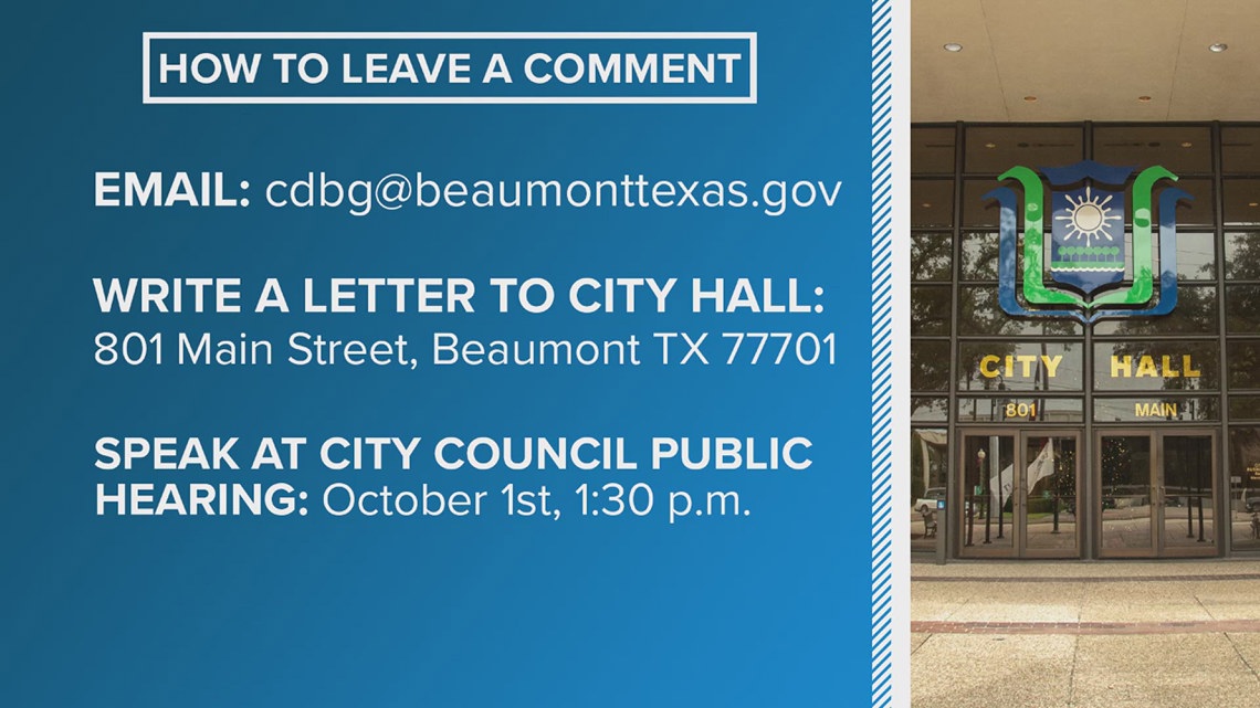 Beaumont seeks public input for $7M federal housing grant | 12newsnow.com