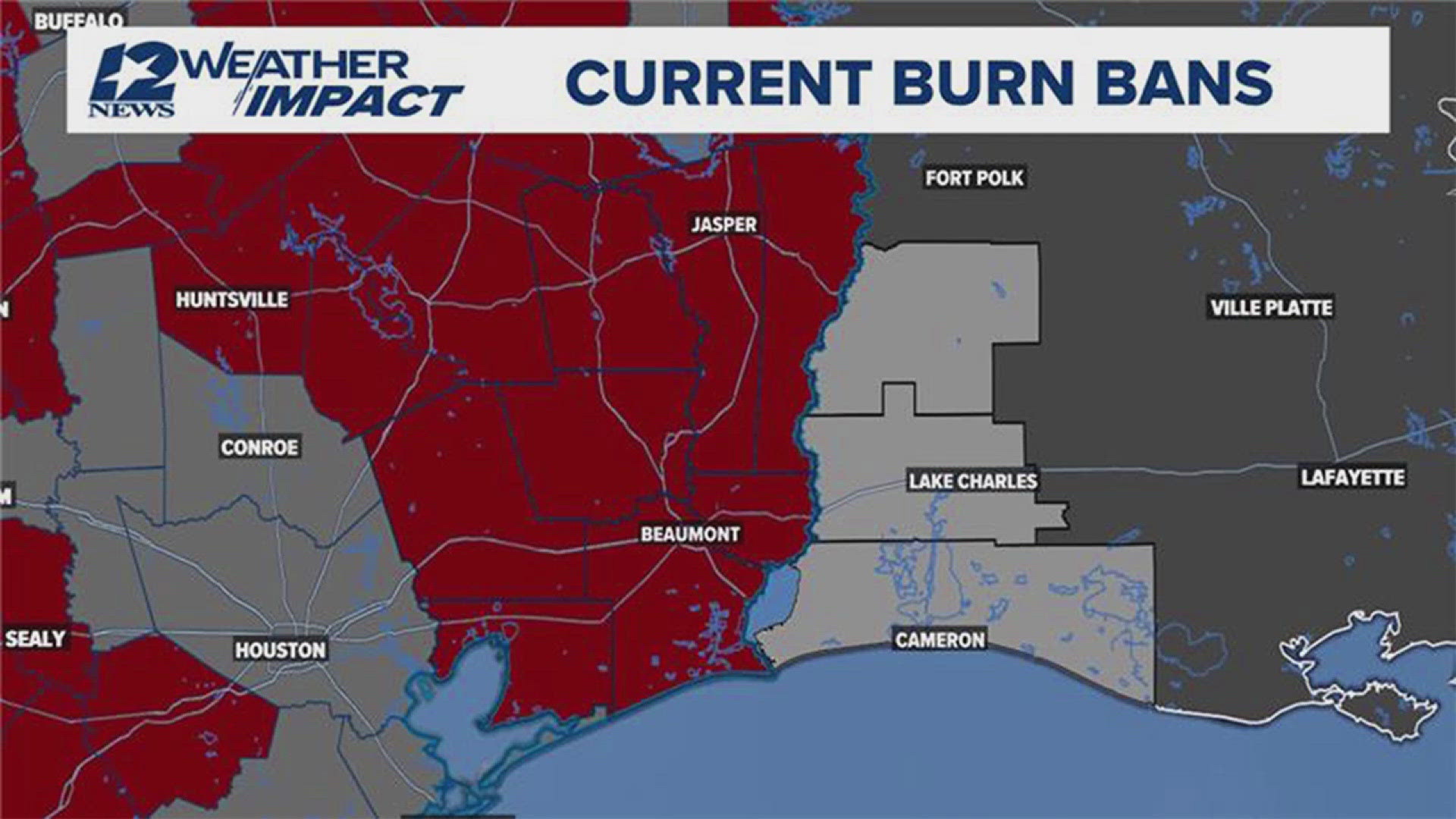 All of Southeast Texas under burn ban amid fire risks | 12newsnow.com