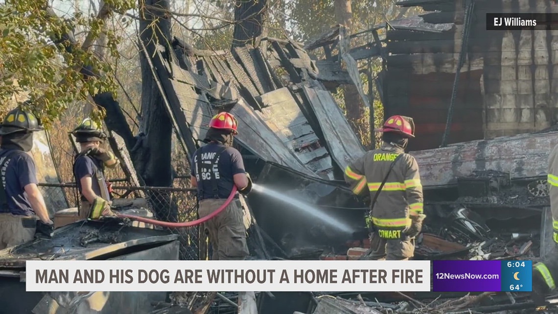 Man left without a home after a fire in Orange | 12newsnow.com