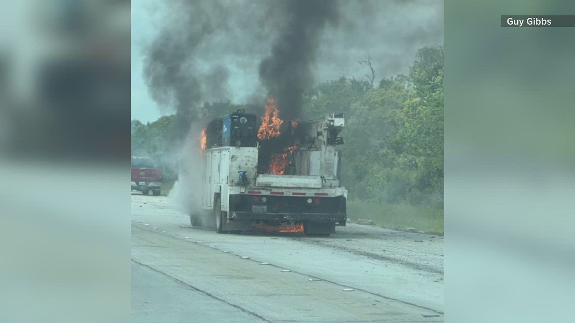 Utility truck fire shuts down I-10 west of Beaumont | 12newsnow.com
