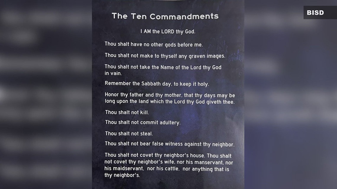 Republican candidate delivers Ten Commandments posters to Beaumont ISD ...