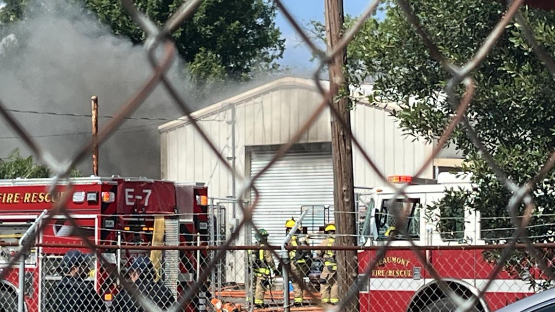Beaumont Fire-Rescue responds to fire at a business in Beaumont ...