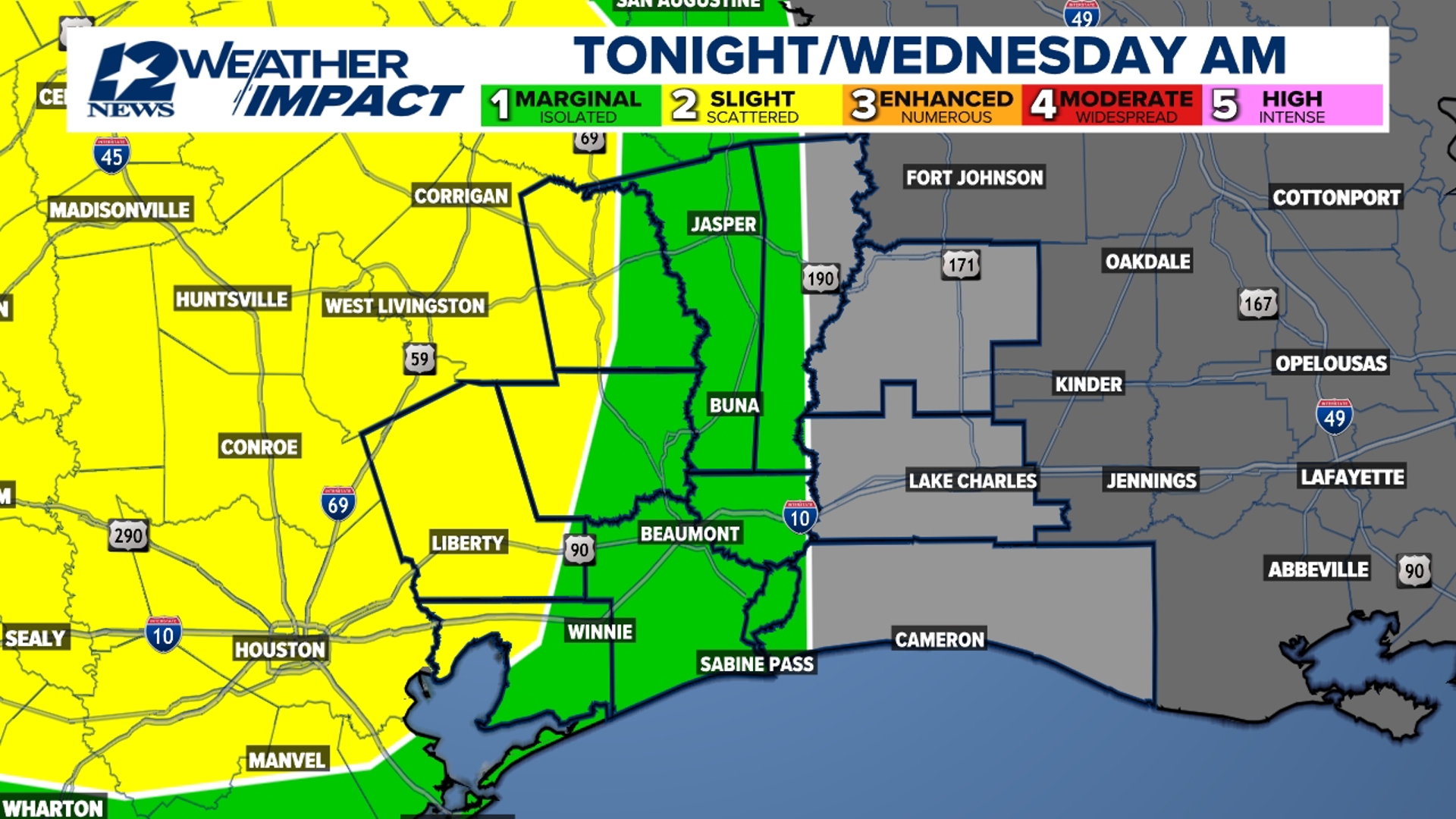 Weather Impact Alert Overnight | 12newsnow.com