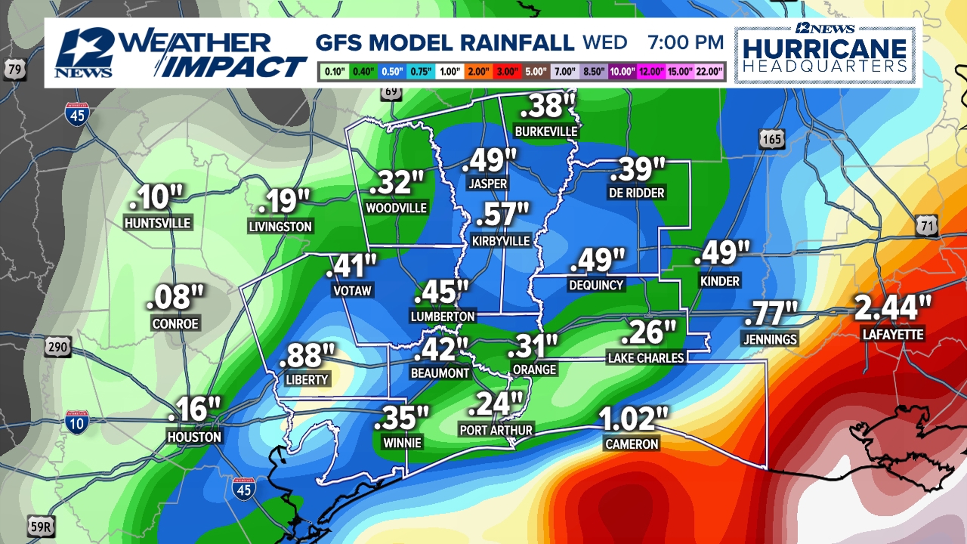 Daily forecast for Southeast Texas | 12newsnow.com