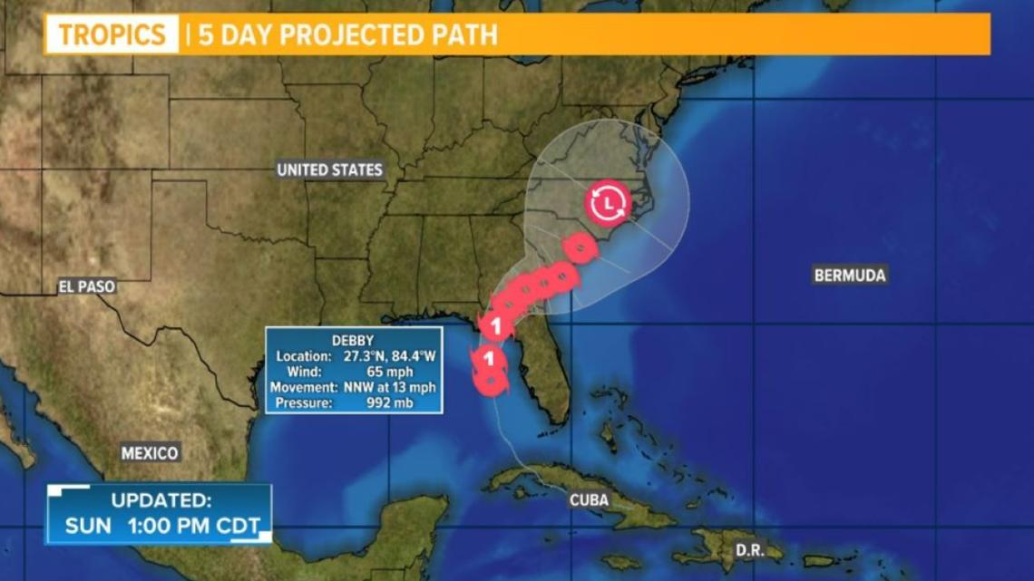 Live updates: Hurricane Debby forms, impacts Florida | 12newsnow.com