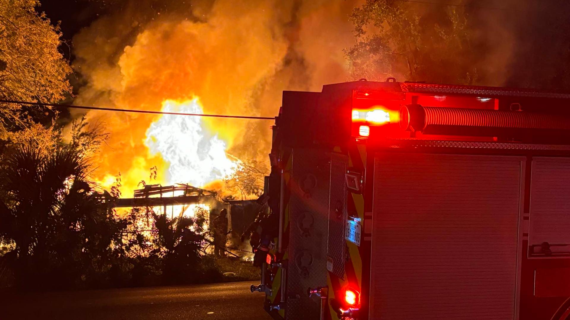 Fire destroys vacant house Tuesday in Groves | 12newsnow.com