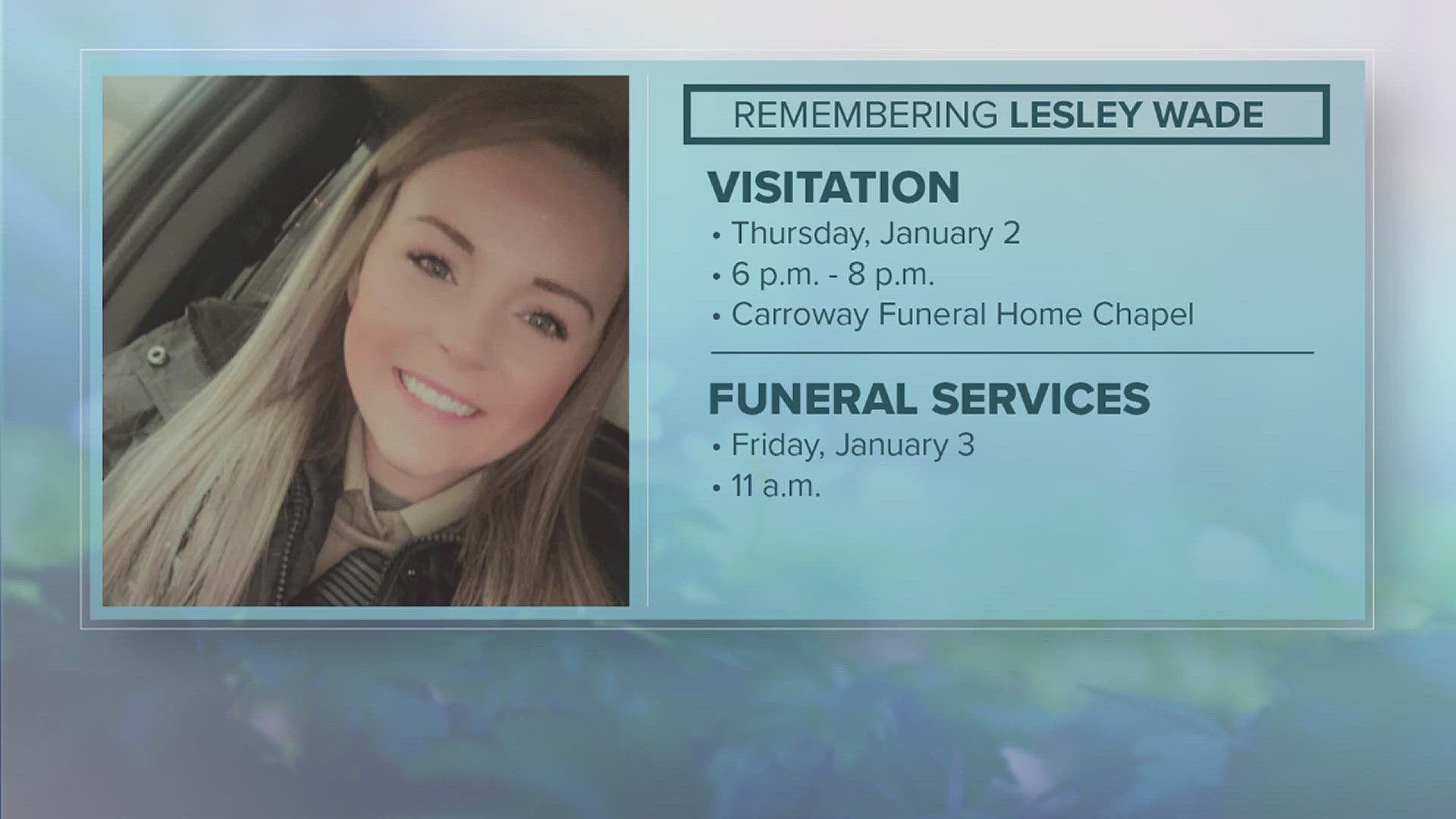 Jasper County Deputy Lesley Wade funeral scheduled to take place Friday ...