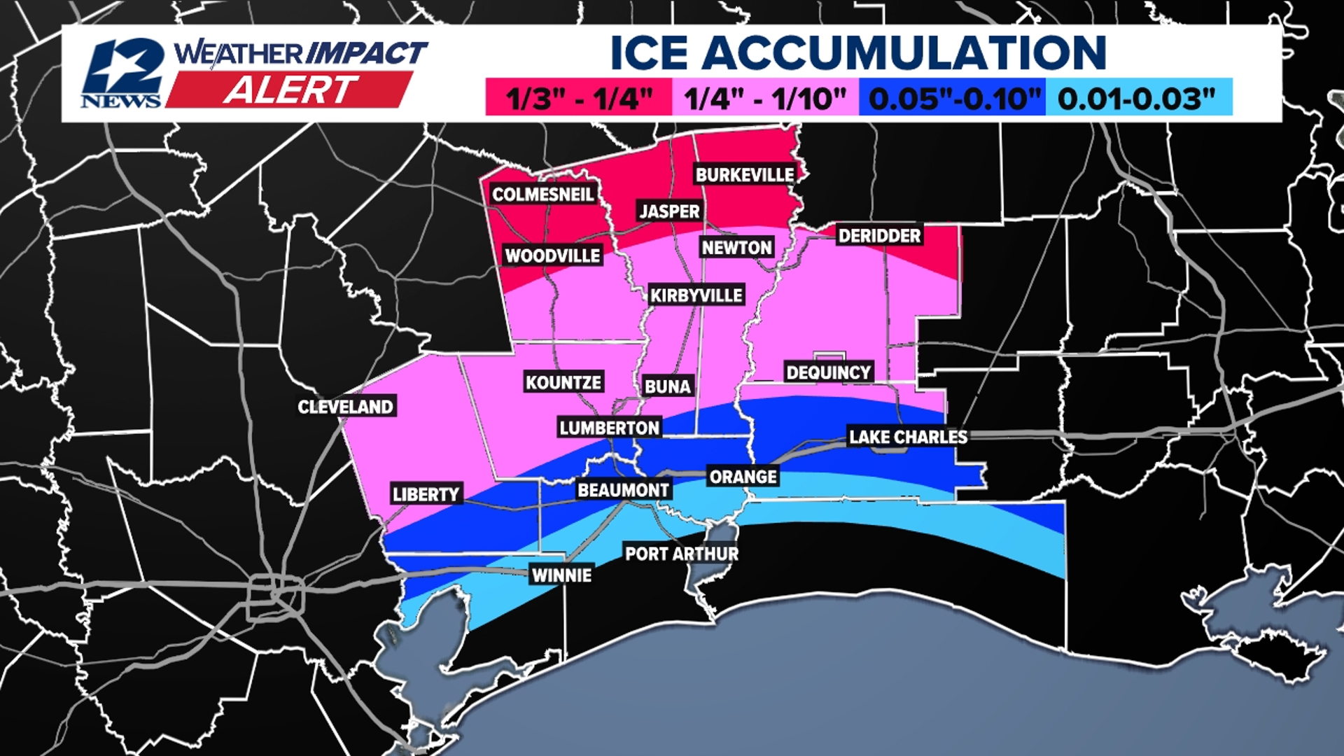 Ice storm warning and winter weather advisory issued for Southeast ...