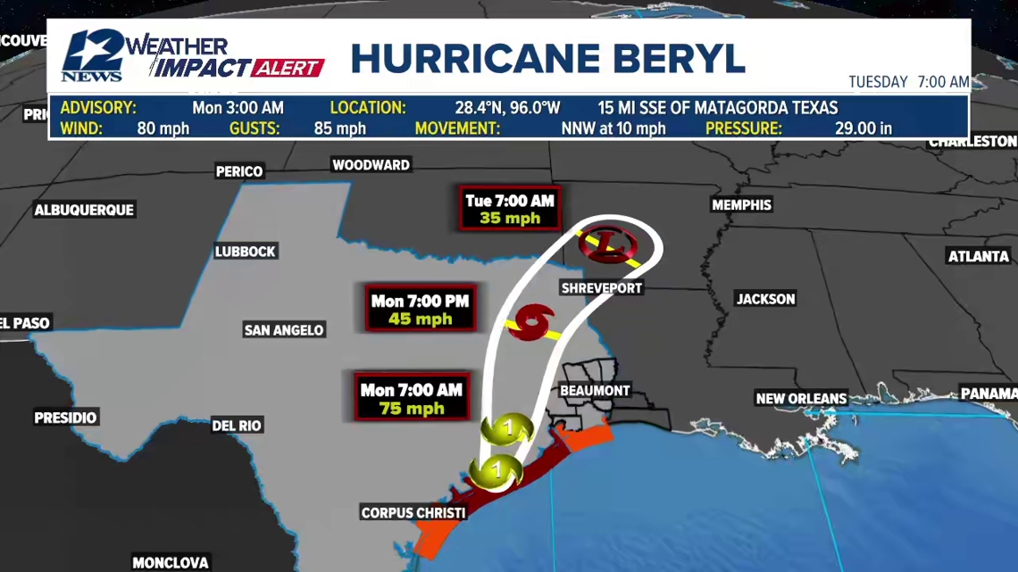 Beryl tracker: What Southeast Texas can expect | 12newsnow.com