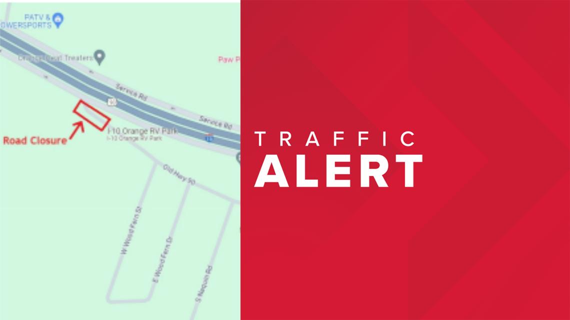 West entrance of Old Hwy 90 from I-10 access road closed | 12newsnow.com