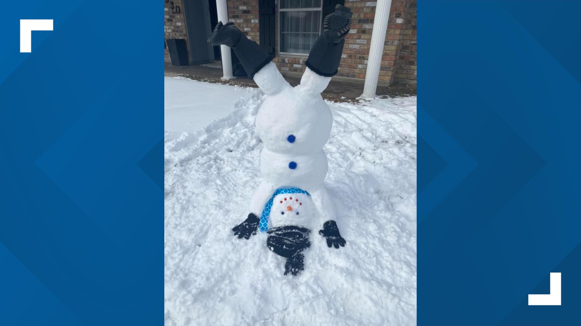 Southeast Texans get creative with snowmen during rare winter storm ...