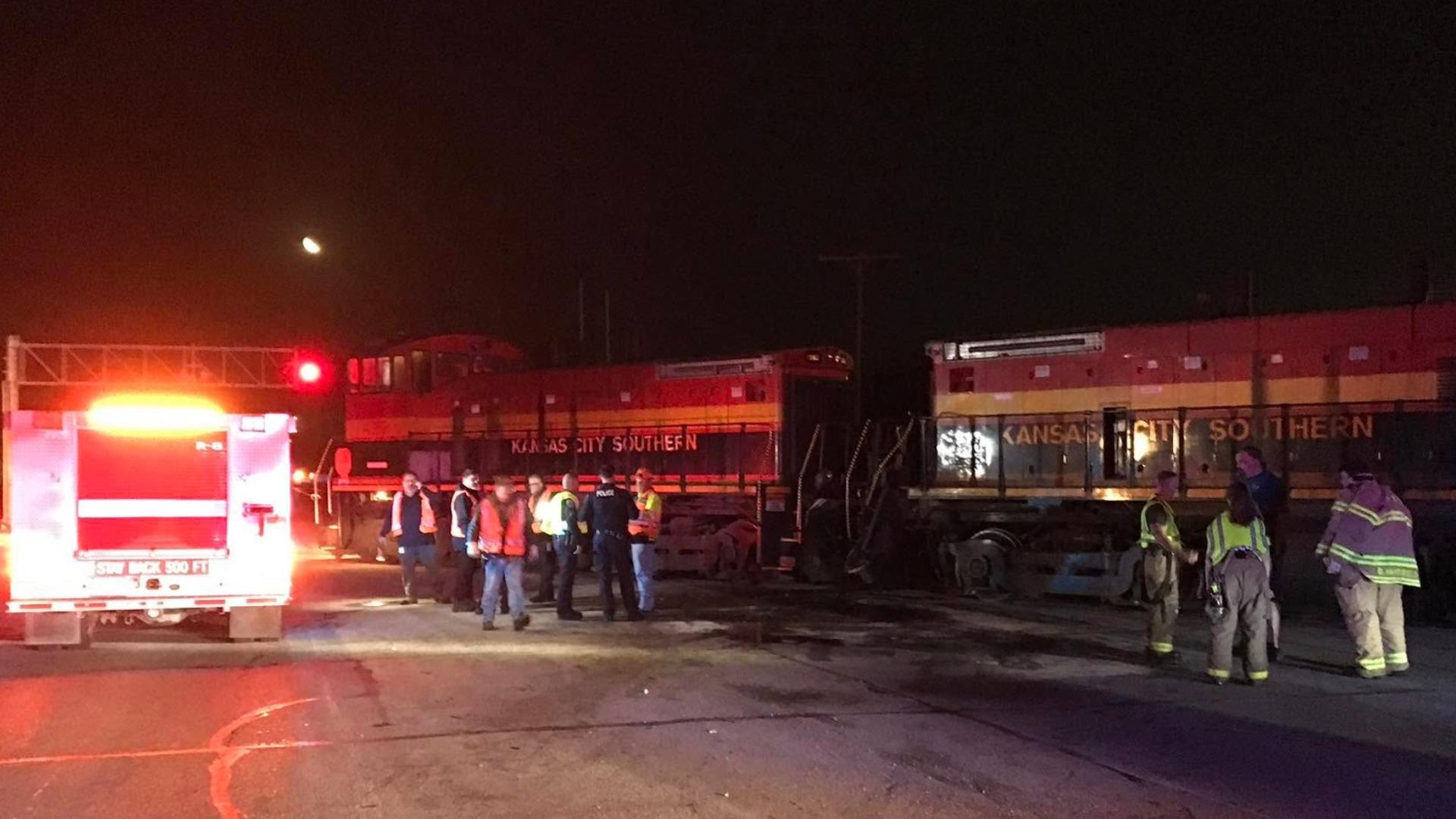 Two treated for minor injuries after crash with Kansas City Southern ...
