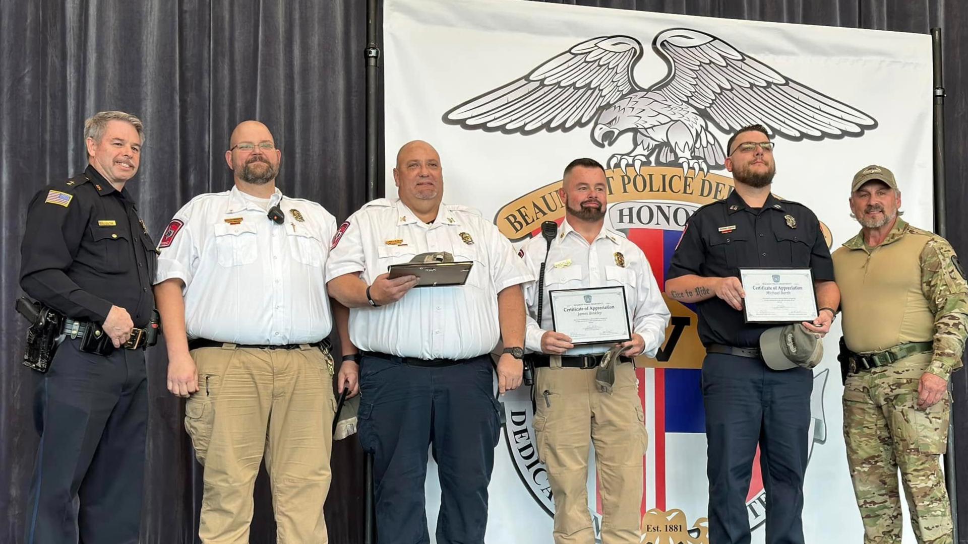 Beaumont Police Department swears-in nine new officers, promotes four ...