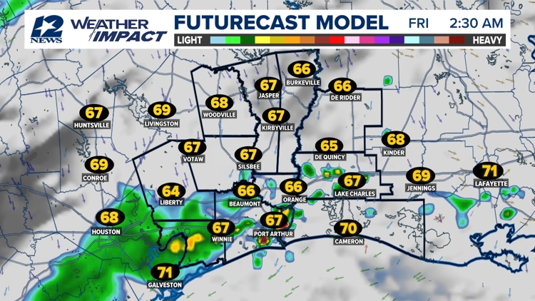 Daily forecast for Southeast Texas | 12newsnow.com