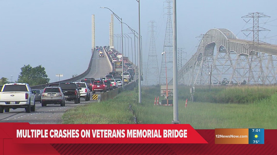 Multiple accidents affect Veterans Memorial Bridge traffic | 12newsnow.com