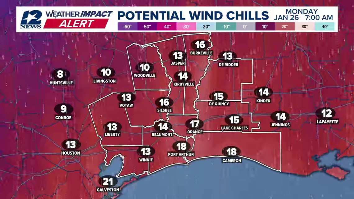 LIVE WEATHER LOOP | Track the freezing temps across Southeast Texas on ...