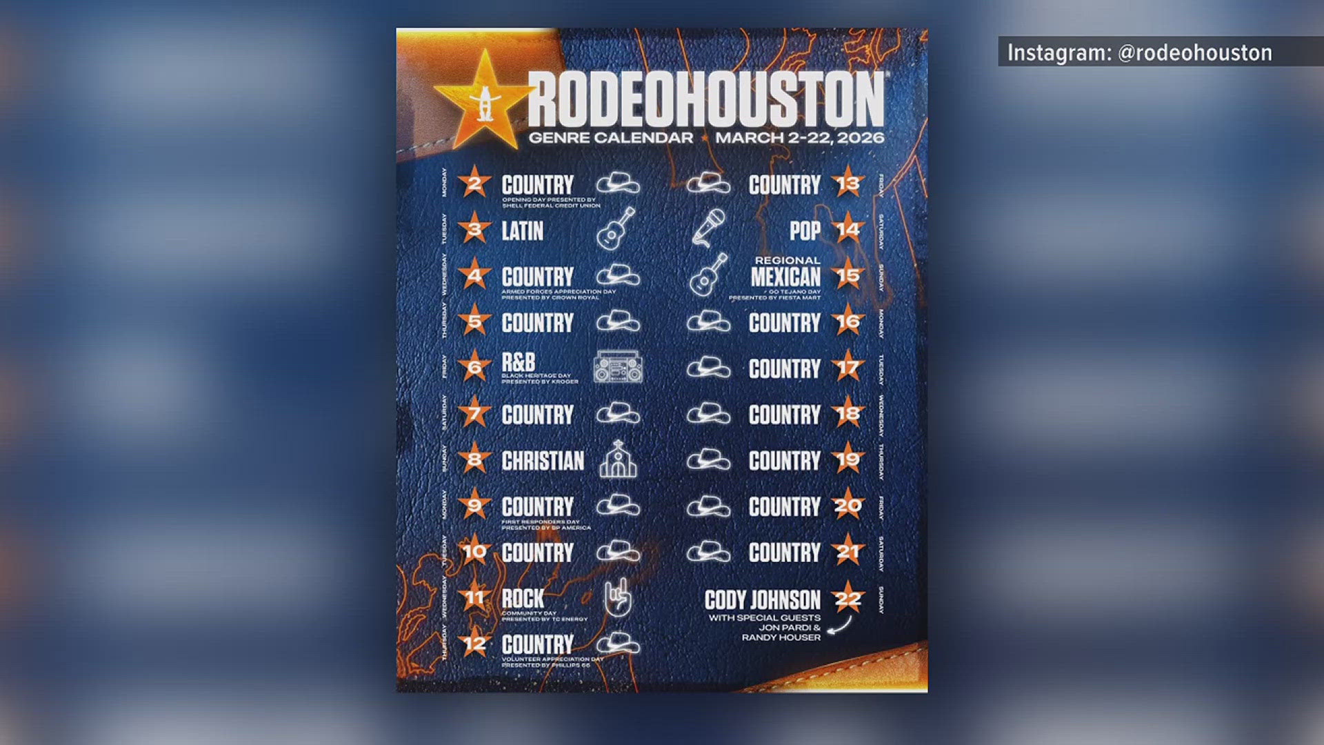2026 RodeoHouston entertainment lineup to be released tonight ...