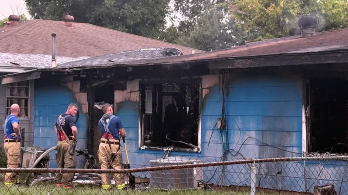 Groves house fire displaces three; home a total loss | 12newsnow.com