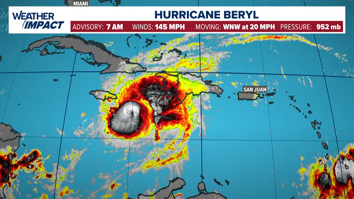Hurricane Beryl tracker and spaghetti models, projected path ...