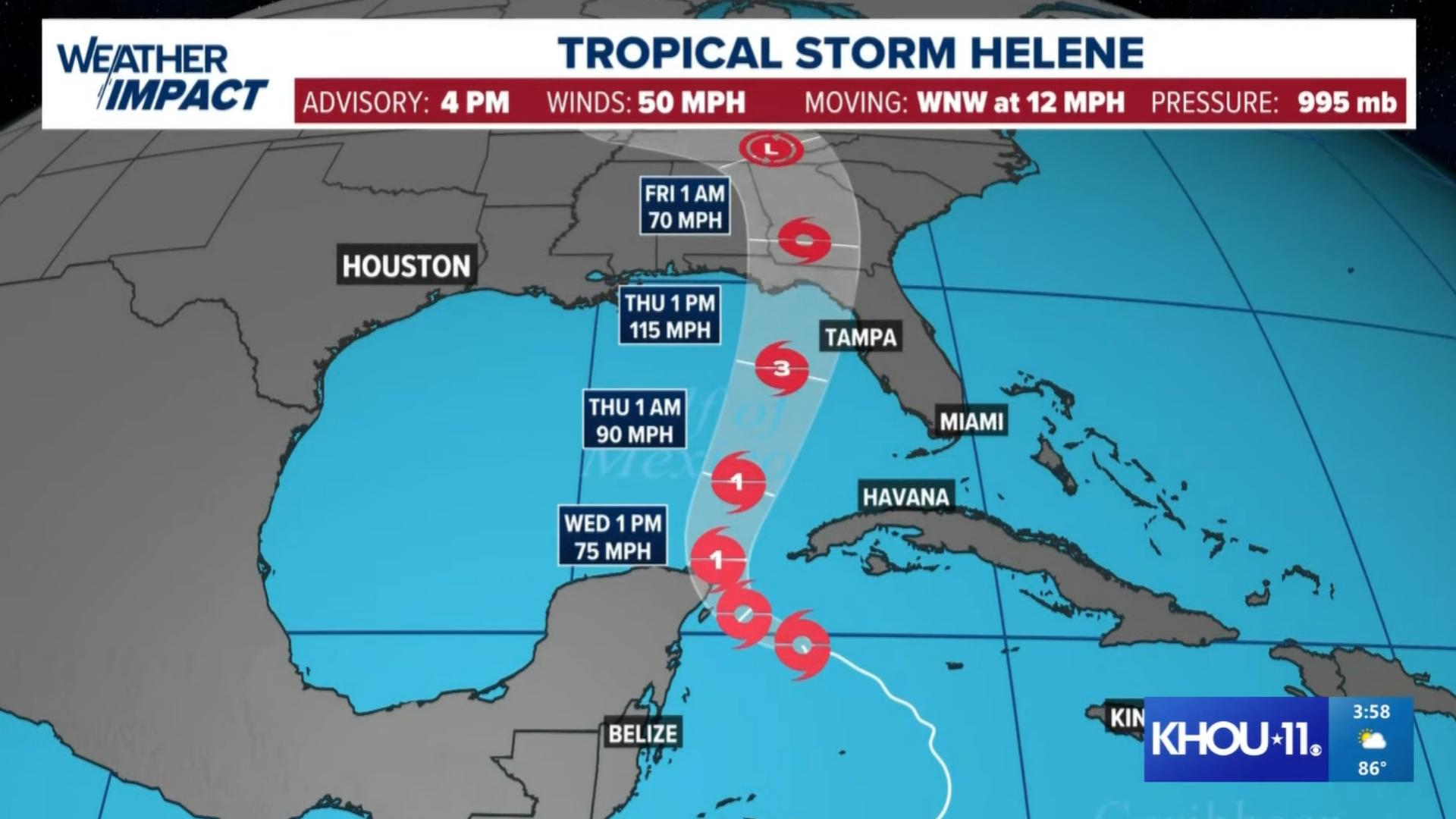 Tropical Storm Helene tracker: Forecast, models and cone | 12newsnow.com