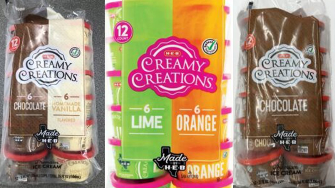 H-E-B issues recall for some 'Creamy Creations' ice cream cups ...