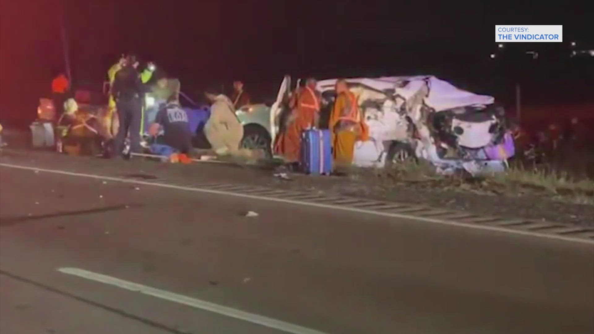 Buddhist monks on national peace walk injured in Liberty County crash ...