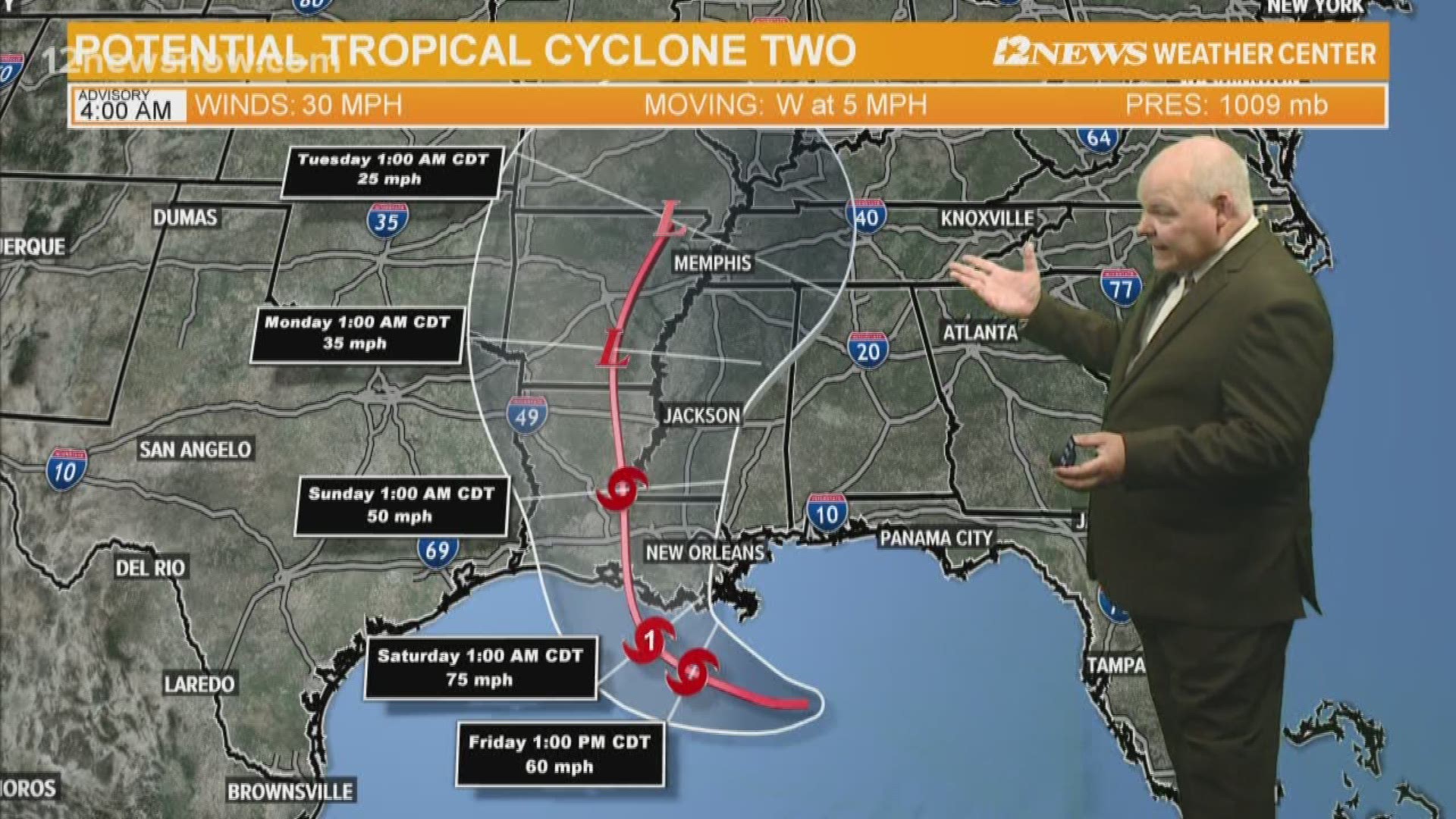 Potential storm track shifts east taking Southeast Texas out of cone ...