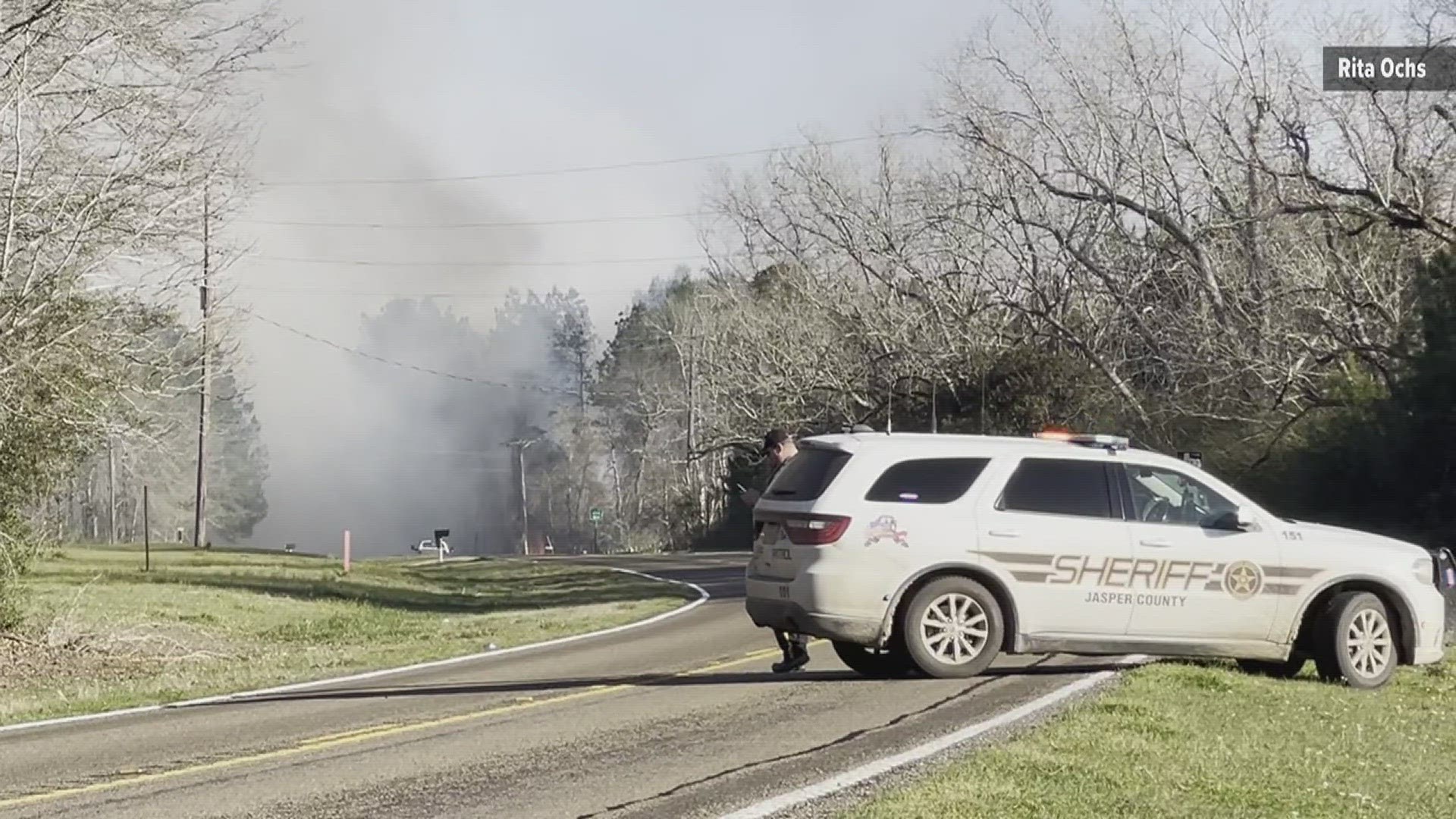 Jasper County wildfire shuts down several roads for a few hours ...