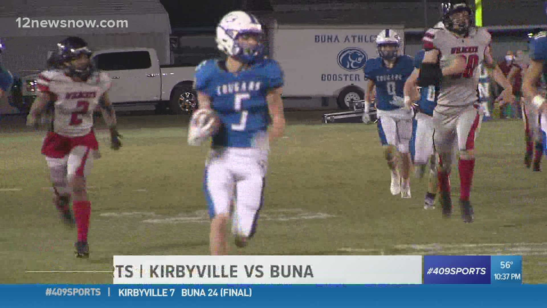 Buna High School rolls over Kirbyville in 24 - 7 win | 12newsnow.com