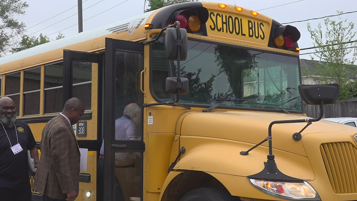 Beaumont ISD gives bus tour to community partners | 12newsnow.com