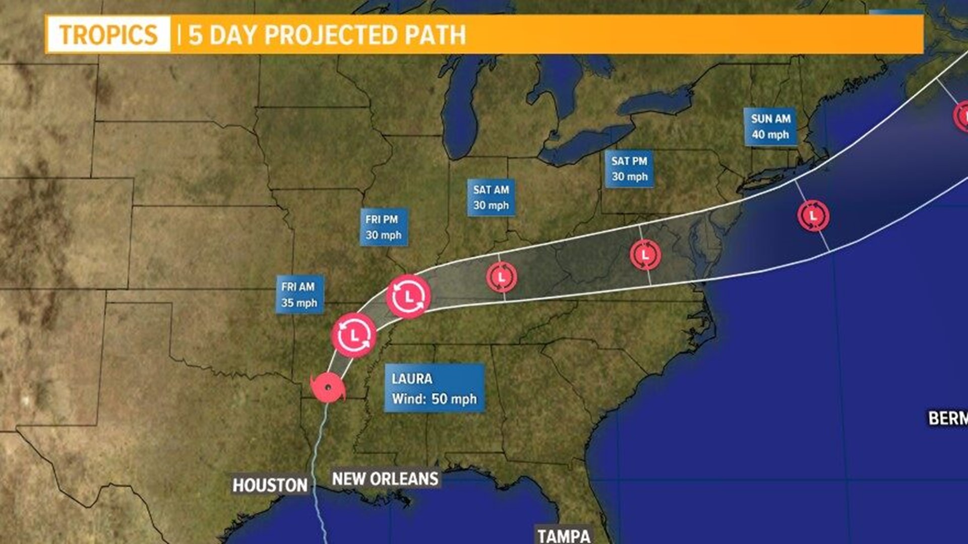 Hurricane Laura spaghetti models, forecast track | 12newsnow.com
