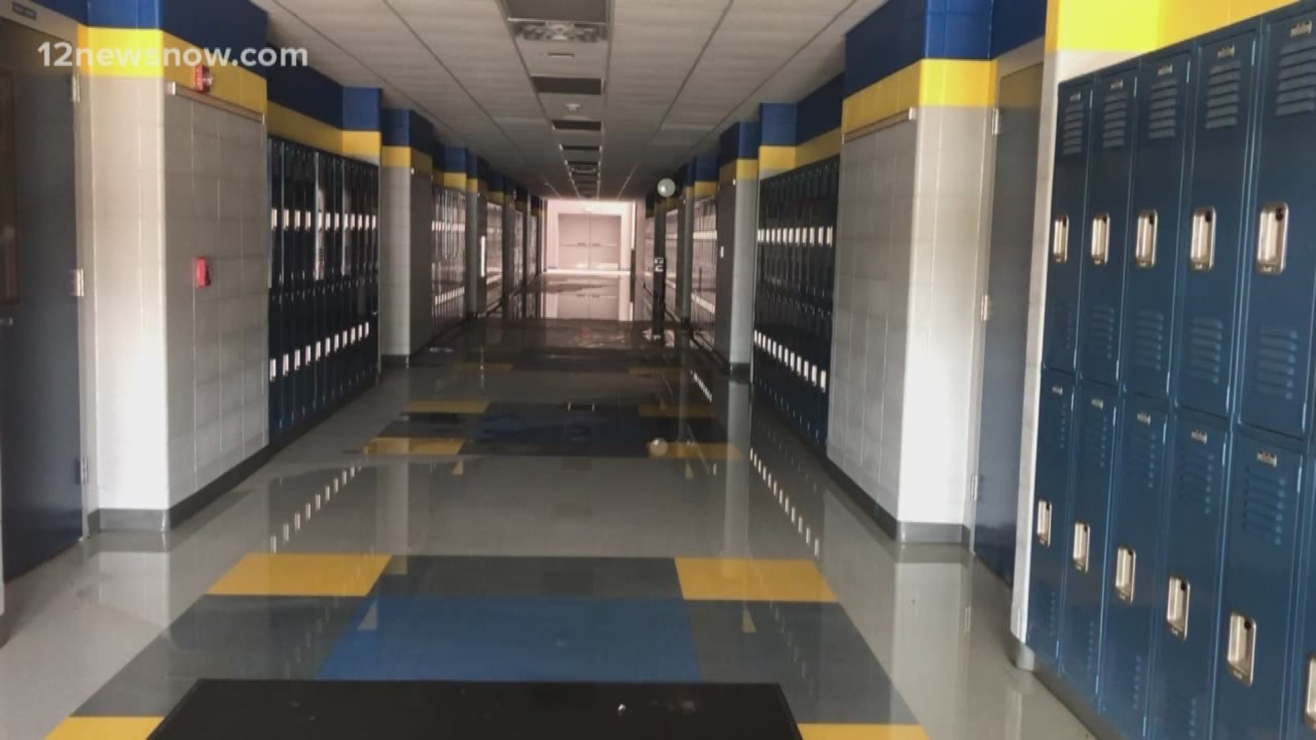 How it looks inside flooded schools in Southeast Texas | 12newsnow.com