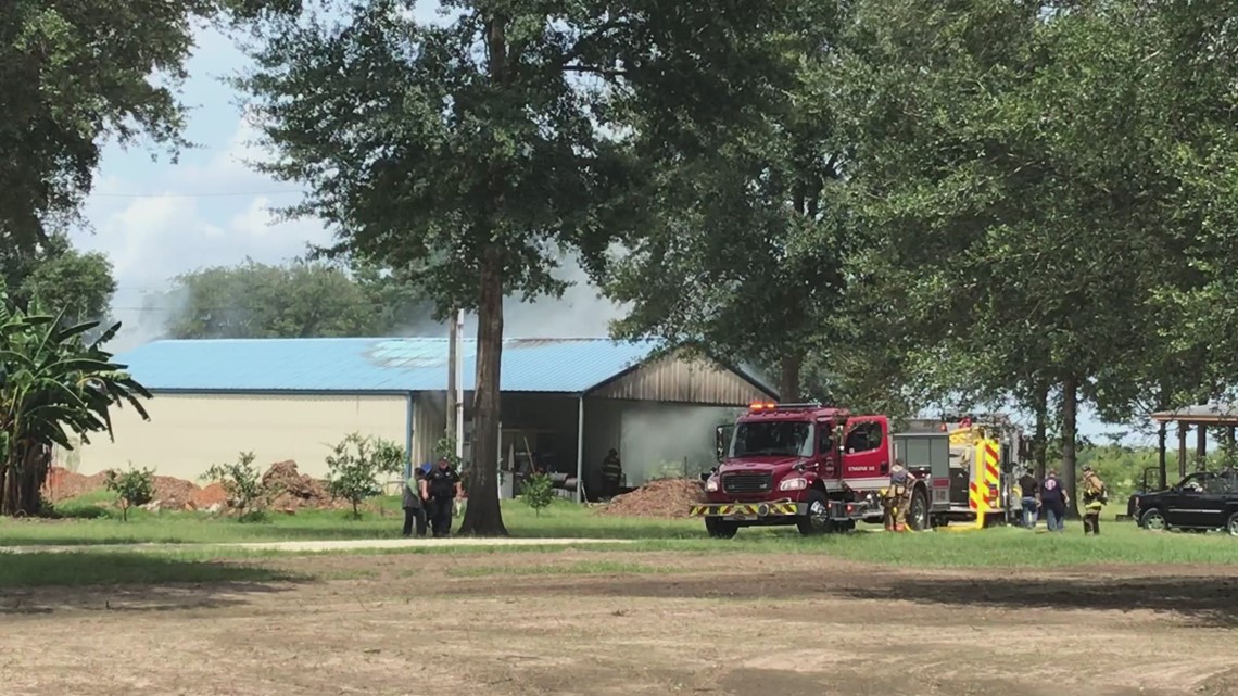 Storage shed fire near Highway 90 | 12newsnow.com