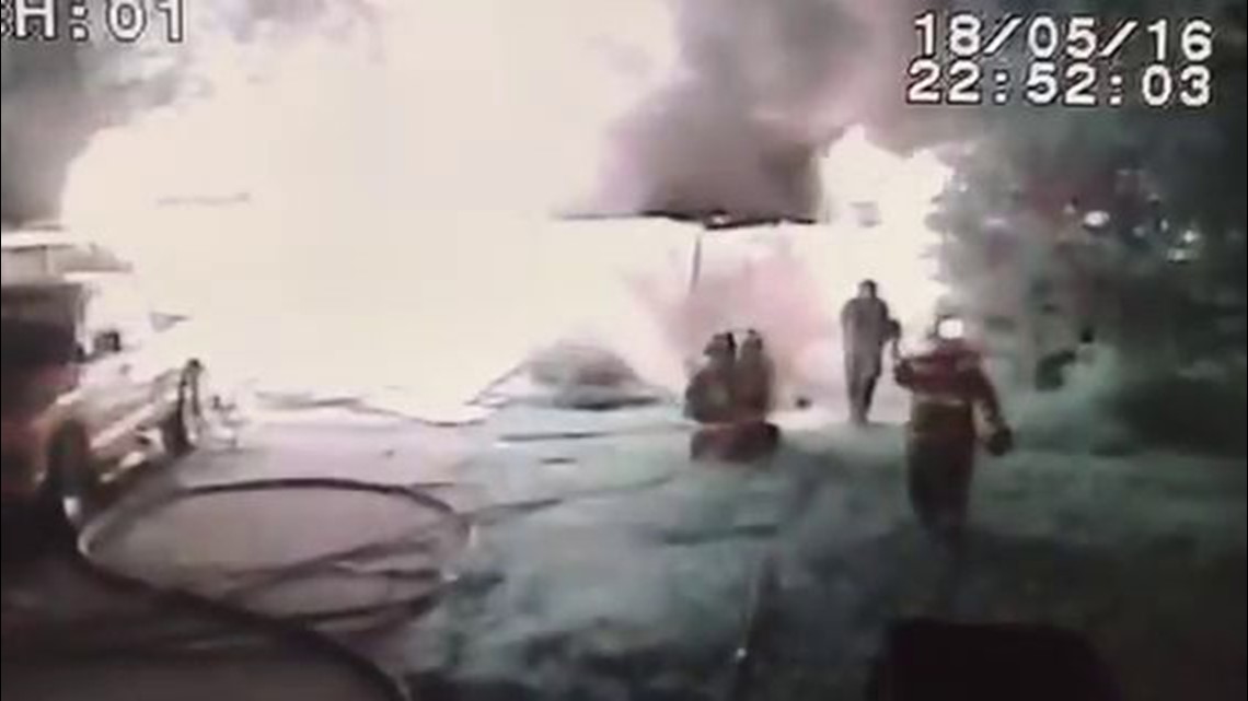 Video shows moment firefighters rescued quadriplegic boy from raging ...