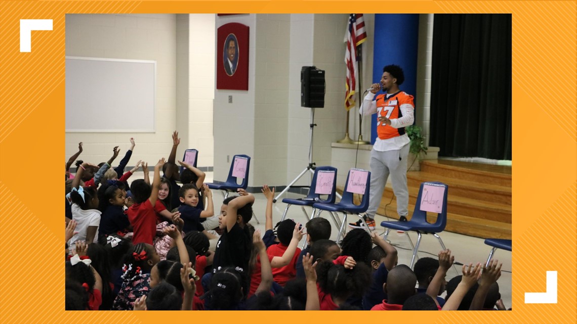 Denver Broncos' P.J. Locke III returns to Dishman Elementary ...