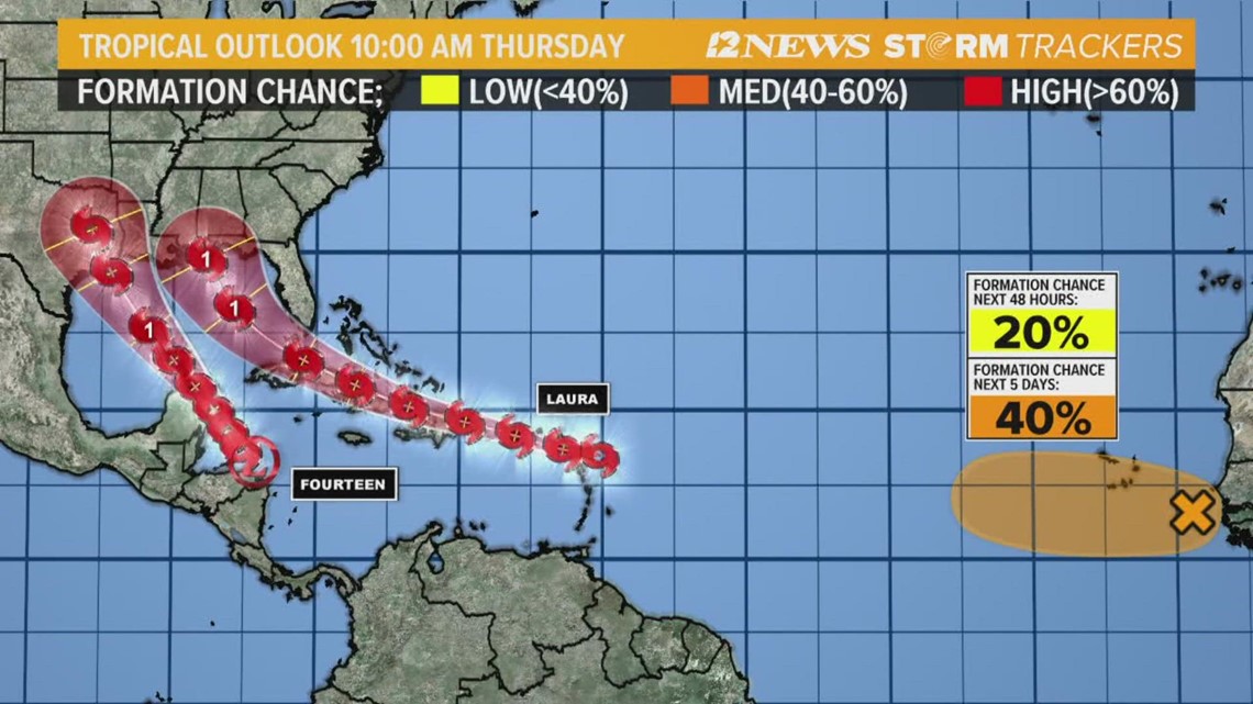 Tropics Update Tropical Storm Laura Forms Td 14 Forecast To Become Ts Marco