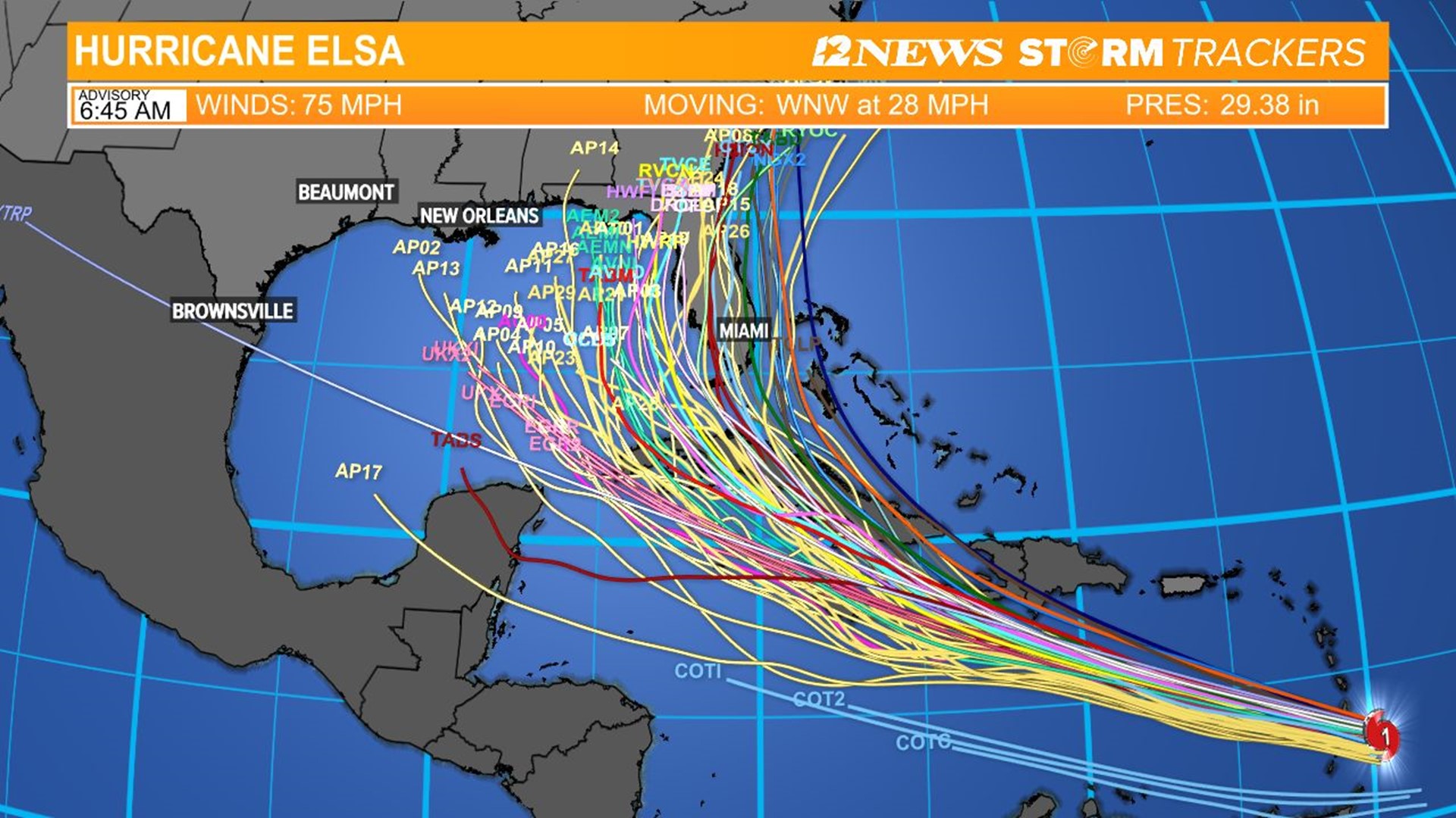 Hurricane Elsa forecast path takes it over Caribbean, Florida ...