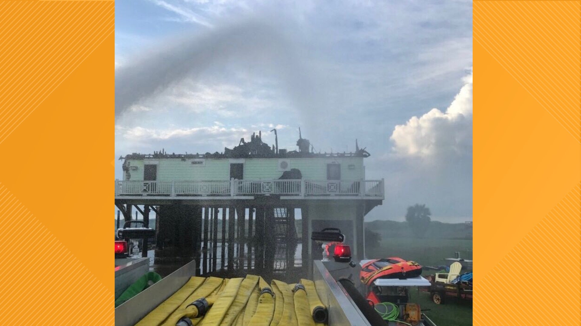 Firefighters still battling flames at Crystal Beach homes | 12newsnow.com