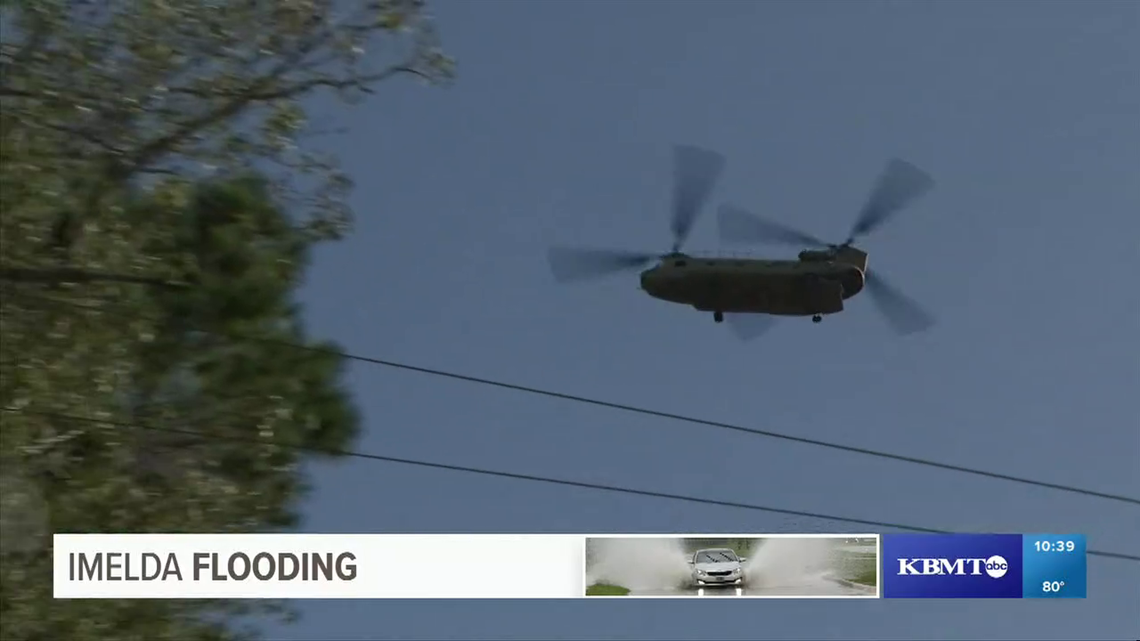 Helicopters drop hay for cattle as Hamshire-Fannett area continues to ...