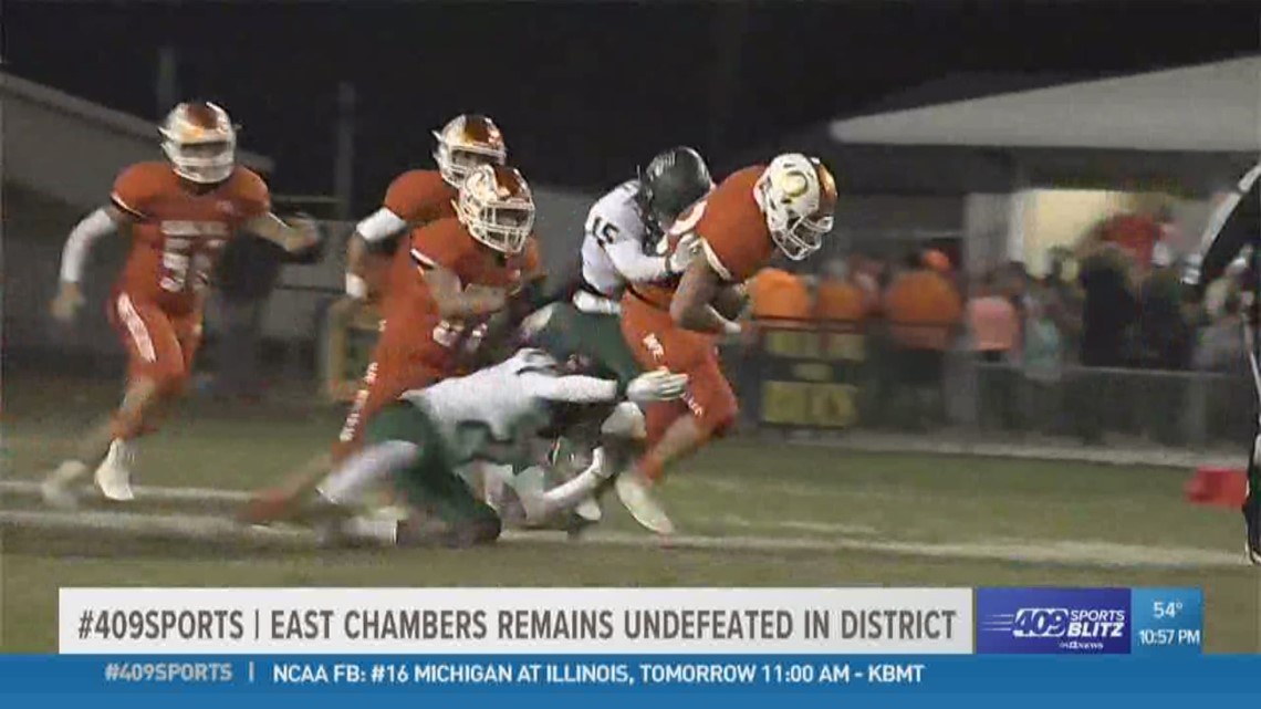 East Chambers High School remains undefeated for the season with 28-23 ...