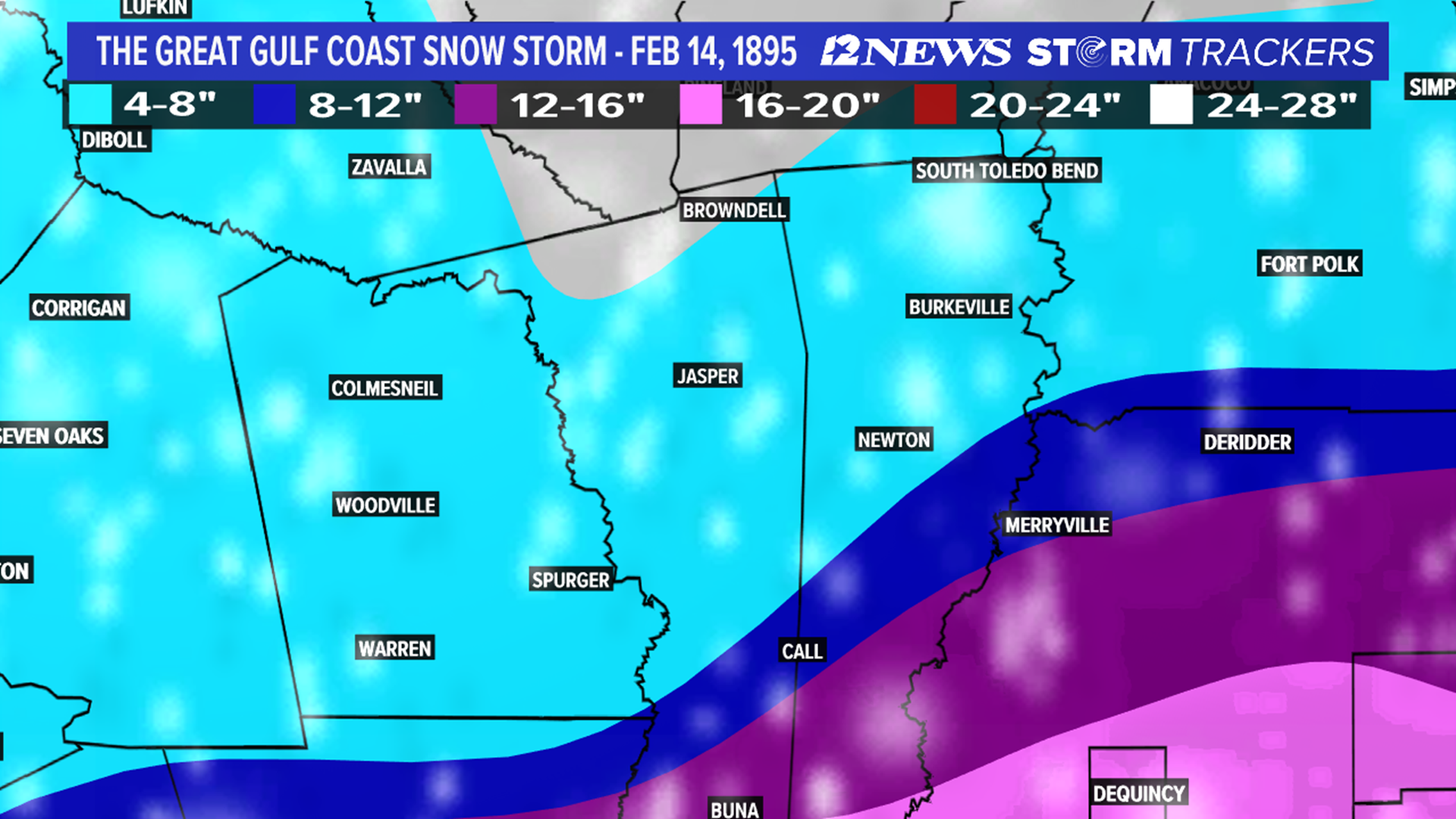 Remembering the 1895 Great Gulf Coast Snowstorm | 12newsnow.com