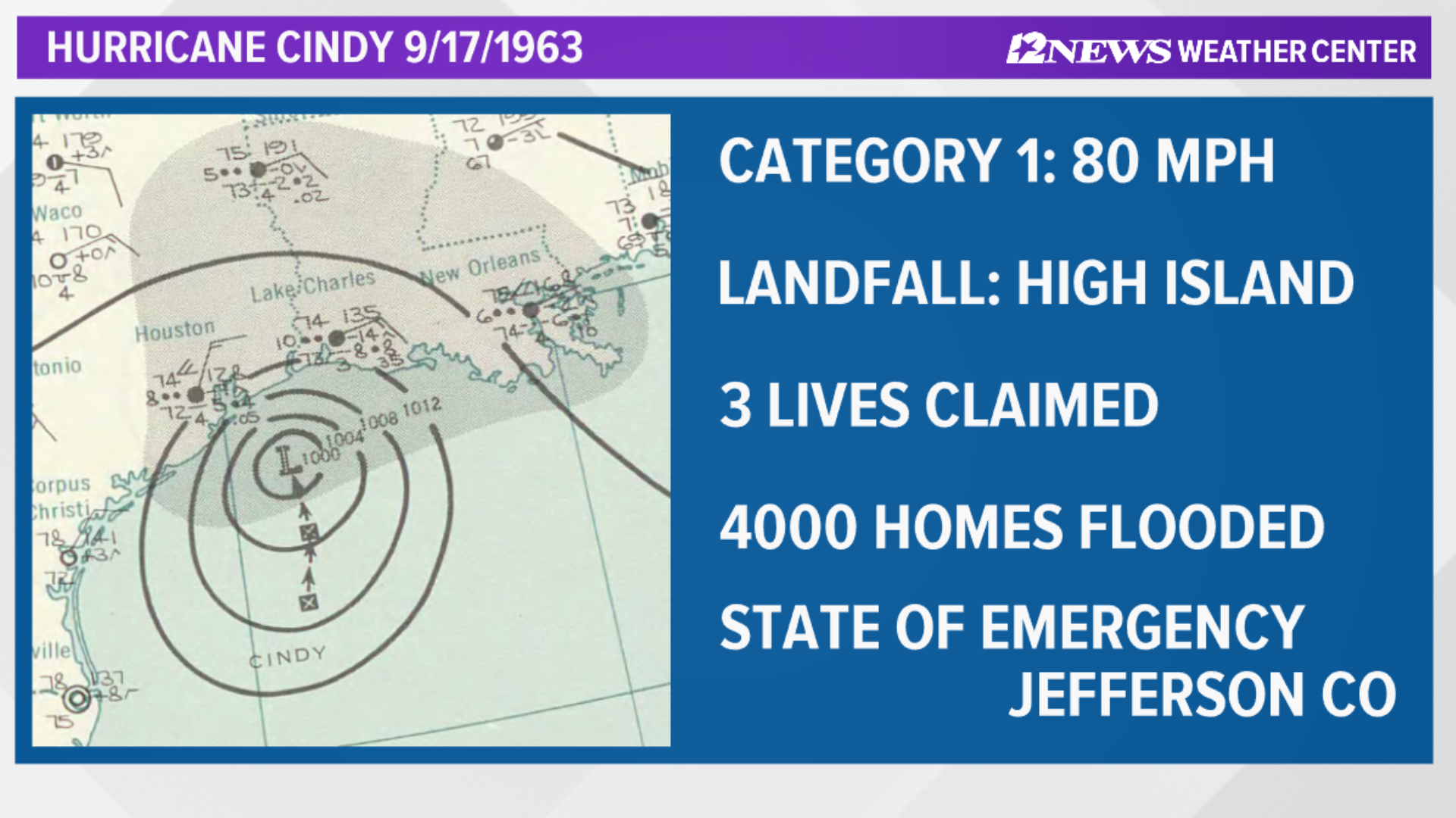 Hurricane Cindy formed in the Gulf of Mexico 56 years ago Monday ...