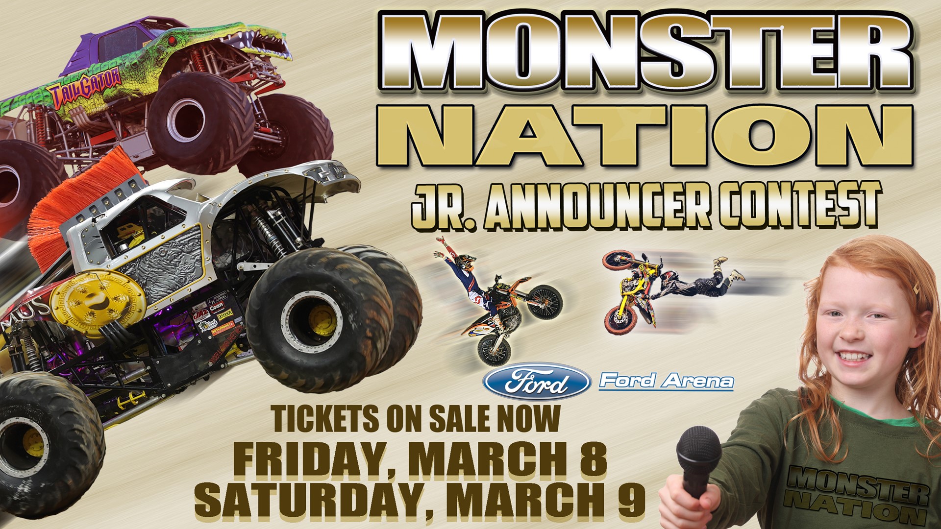 Win four tickets in the Monster Nation Junior Announcer give away ...
